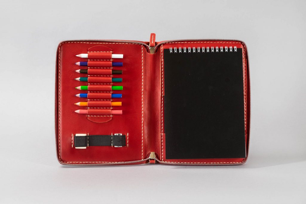 flip pad drawing book and pencil case - nobrand custom.