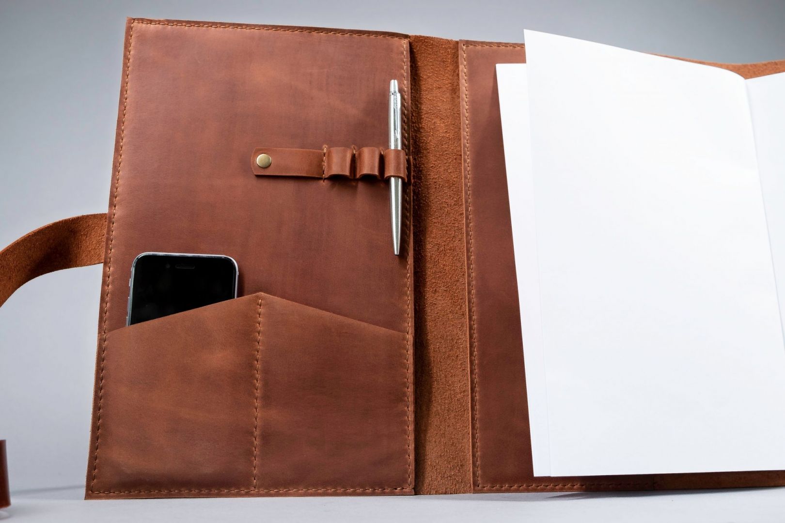 soft leather portfolio - nobrand custom.